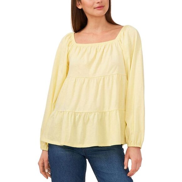 Riley & Rae | Tops | Riley Rae Womens Tiered Square Neck Pullover Top ...